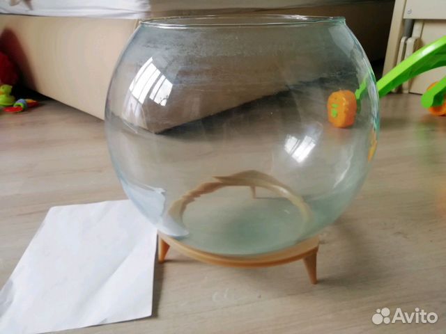 Советский аквариум шаровой круглый