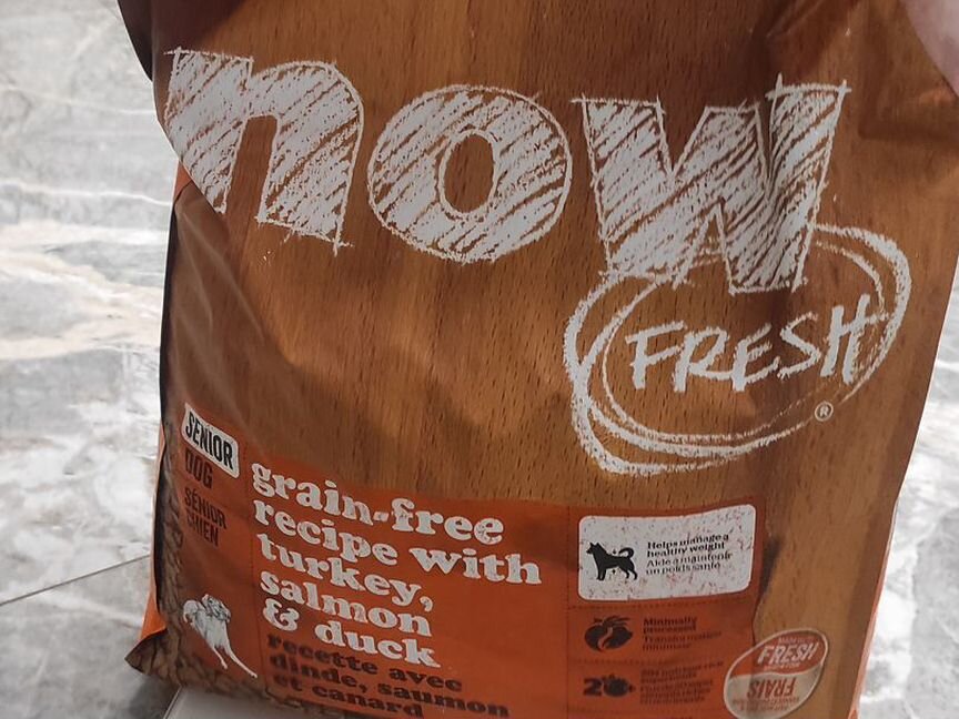 Корм 9.98кг Now Fresh Senior Recipe Grain Free