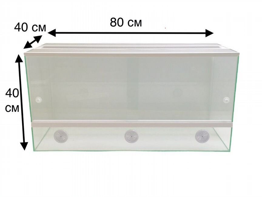 Террариум для рептилий д80ш40в40 / змеи / эублефар