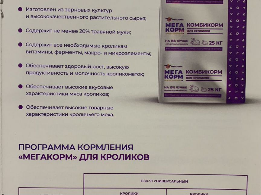 Комбикорм для кроликов