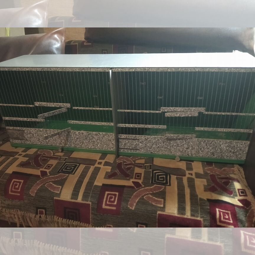 Клетка бокс двойная с перегородкой