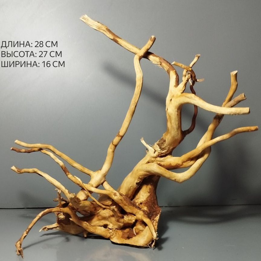 Коряга для аквариума паучий корень 28*16*27 вк42