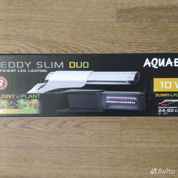 Aquael leddy slim 10w DUO sunny & plant, Black - С
