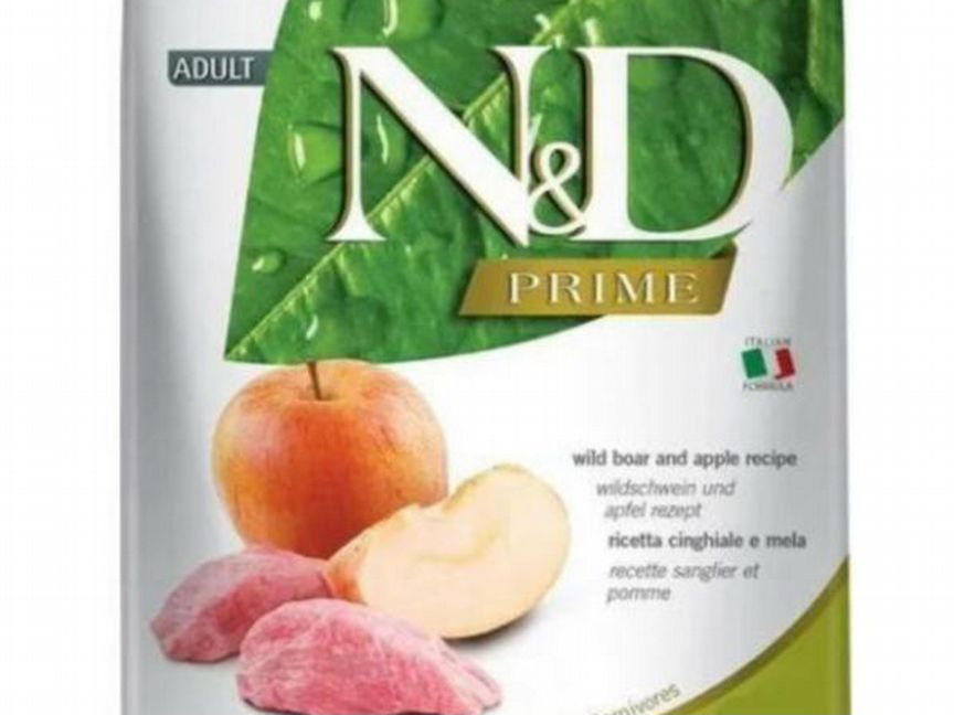 Farmina N&D беззерн. для кошек кабан/яблоко 10 кг