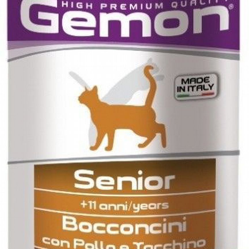 Консервы для пожилых кошек Gemon Cat кусочки