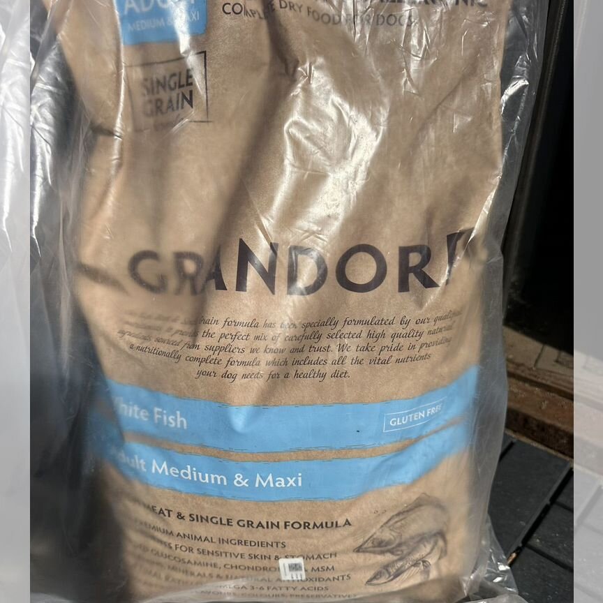 Корм Grandorf для собак 10 кг белая рыба