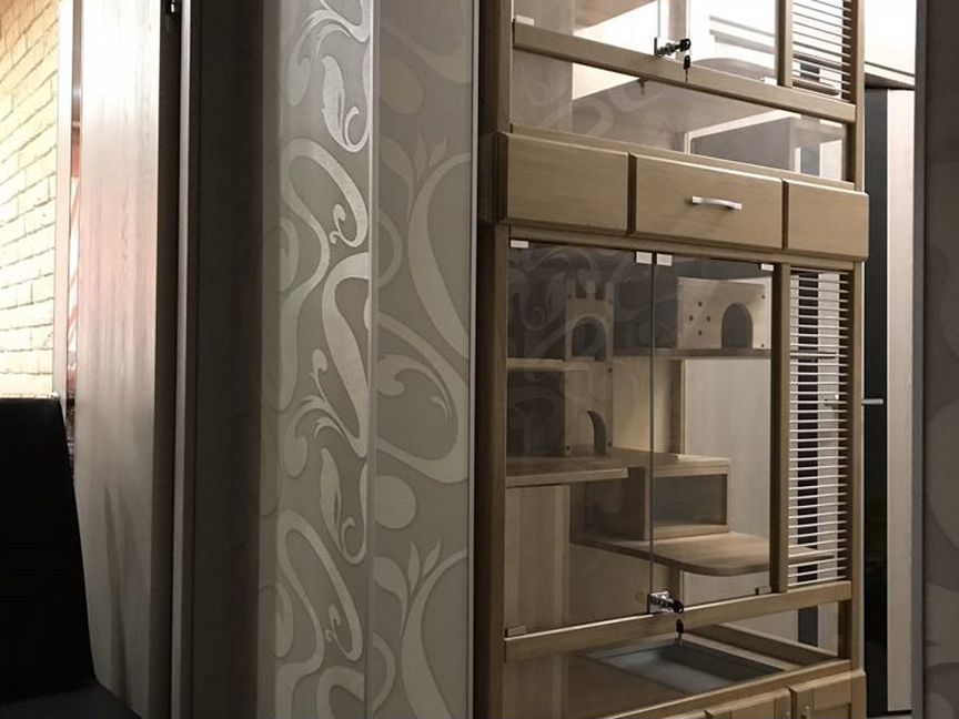 Эксклюзивная витрина для шиншилл, дегу из Дуба