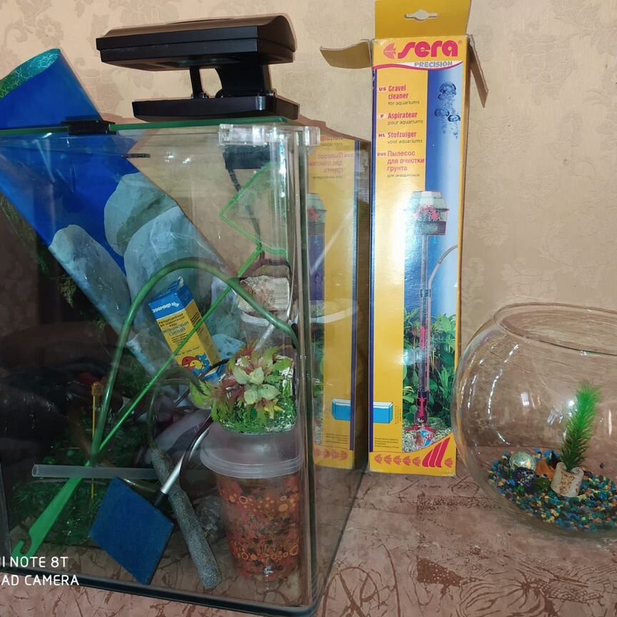 Аквариум нанокуб 30л комплект с рыбками