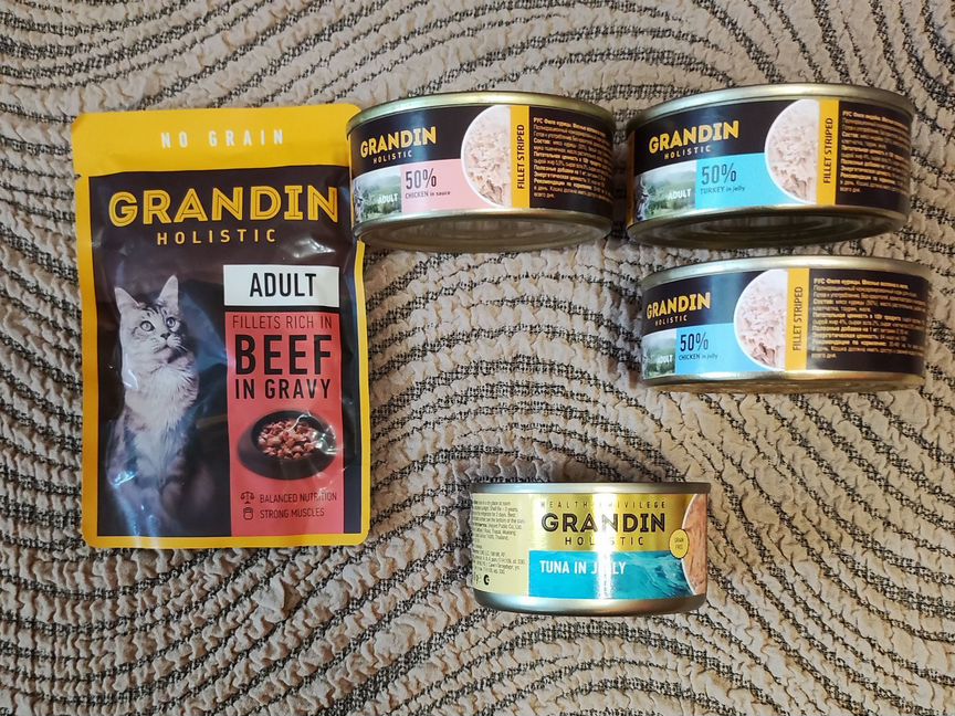 Корм для кошек Grandin Грандин,Вкус Вилл, Mealfeel