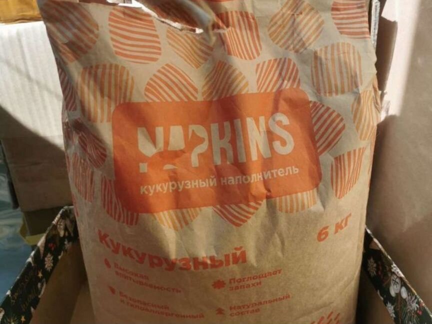 Кукурузный наполнитель для животных