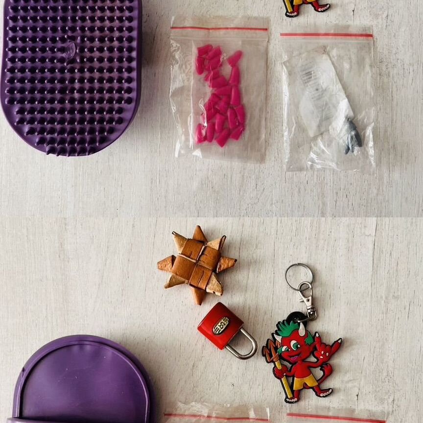 Щетка для животных, замок, мягкие лапки, брелок