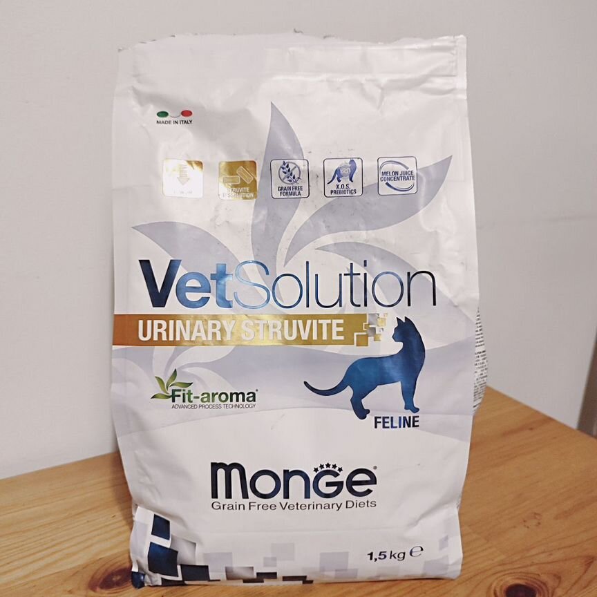 Корм для кошек monge urinary struvite 1.2 кг