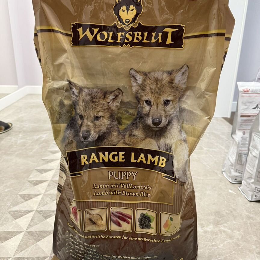 Корм для собак wolfsblut puppy range lamb