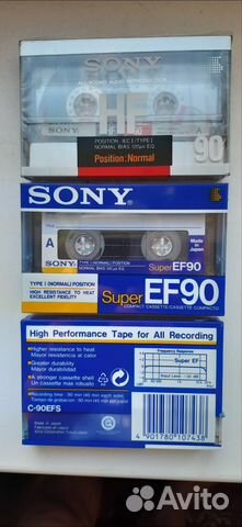 Аудио кассеты Sony super EF90 HF90 3 шт купить в Медвежьегорске по ...