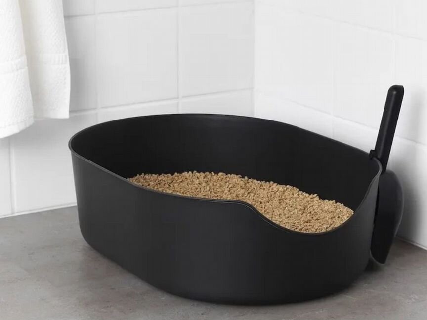 Стильный черный Лоток для кошек,ikea,лежанка