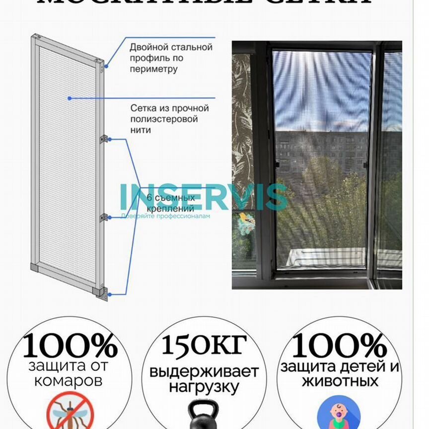 Защитная москитная сетка