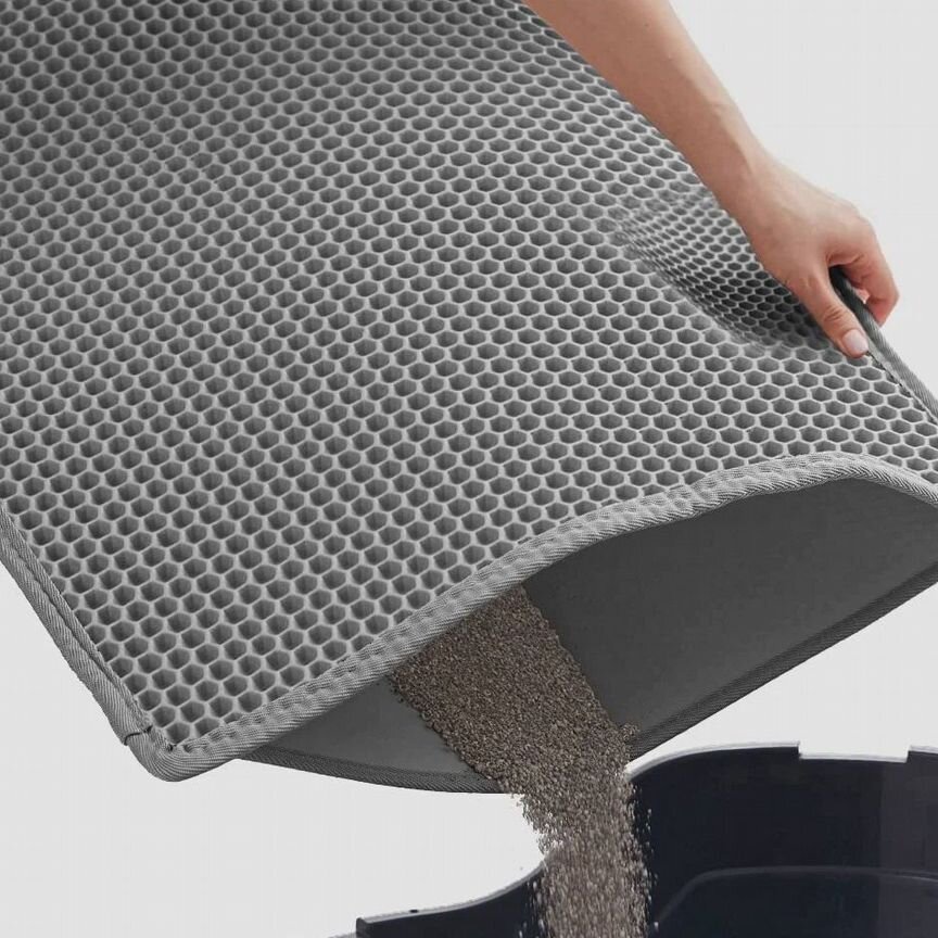 Двухслойный коврик для кошачьего туалета 60*37см