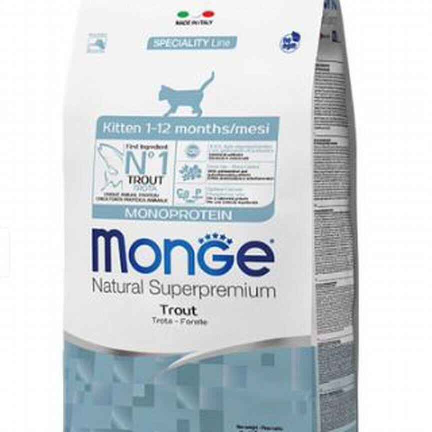 Корм для котят Monge Monoprotein (Форель) 1,5 кг