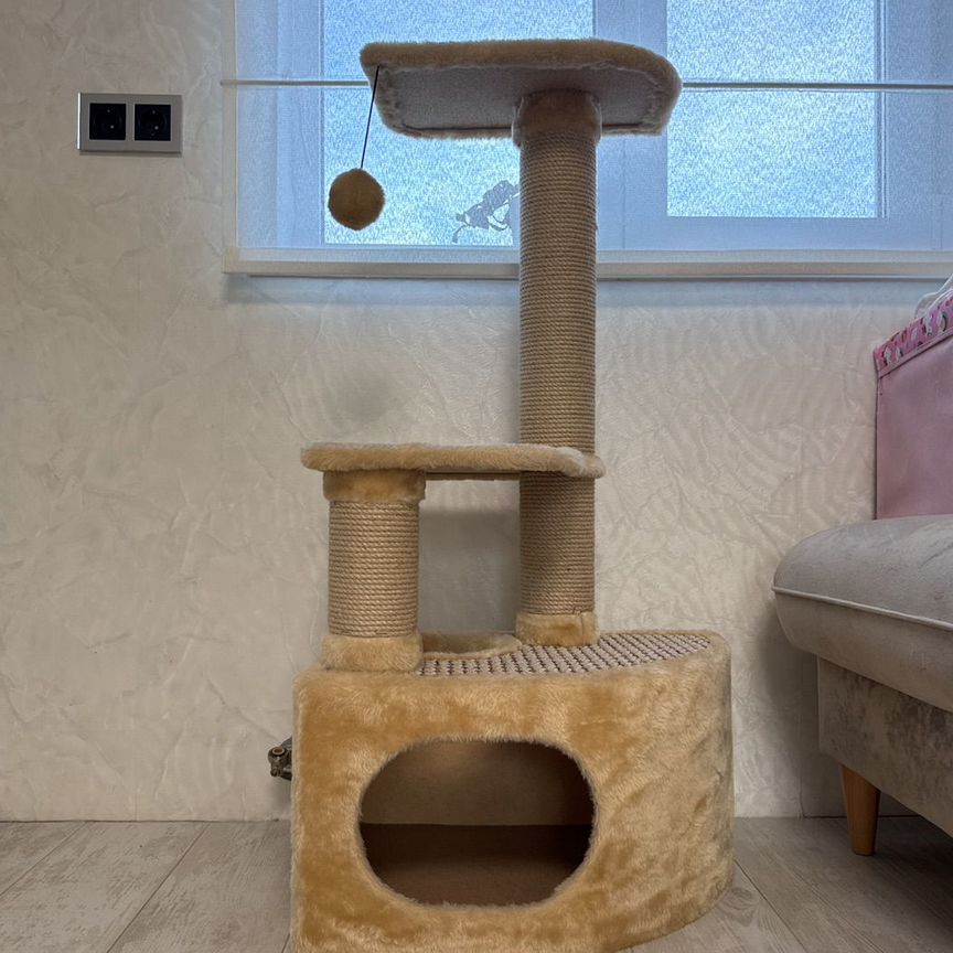 Когтеточка с домиком новая