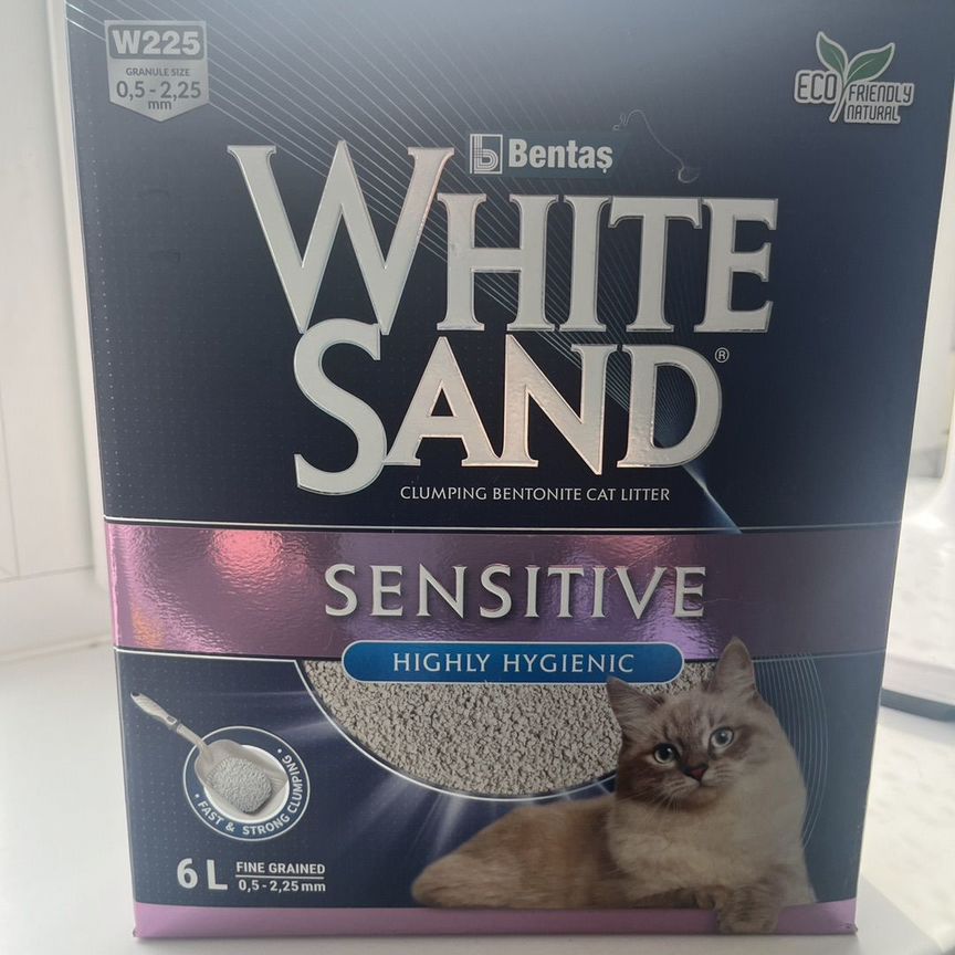 Наполнитель для туалета White sand sensitive