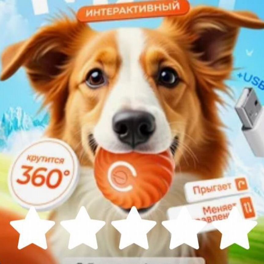 Мяч для собак интерактивный
