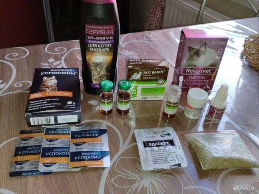 Одежда,игрушки,шампунь,успокоительные для кошек
