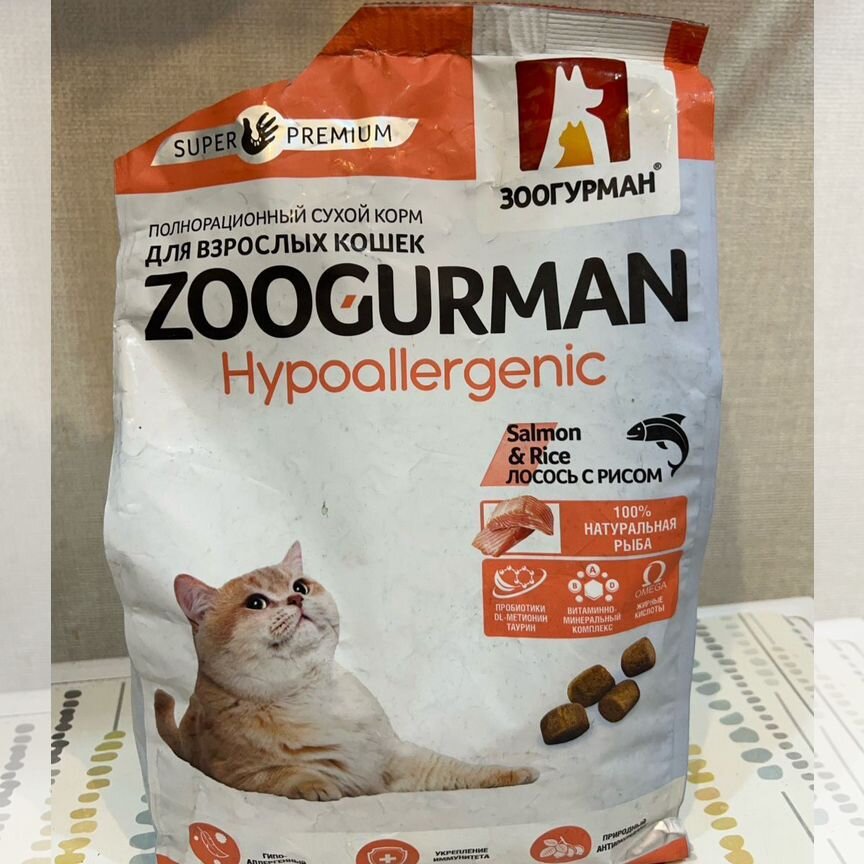 Сухой корм для кошек zoogurman hipoallergenic