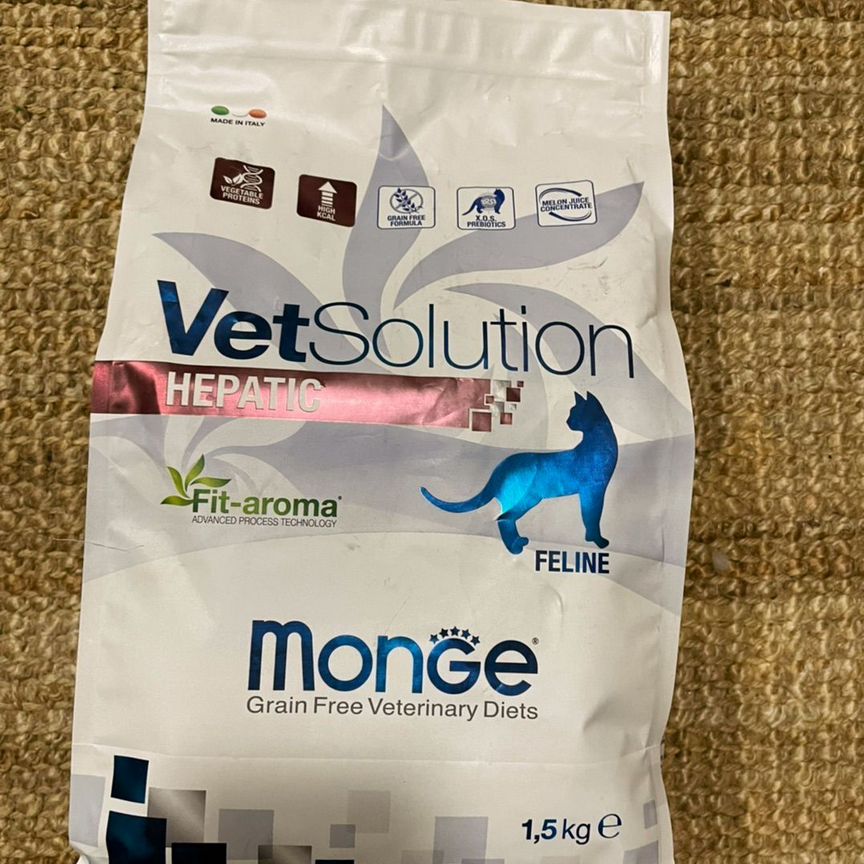 Корм для кошек monge 1.5 кг hepatic