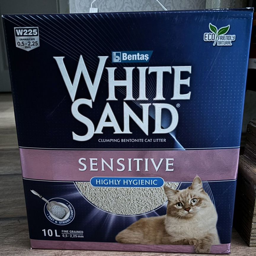 White Sand наполнитель, коробка, 8,5 кг, 10 л