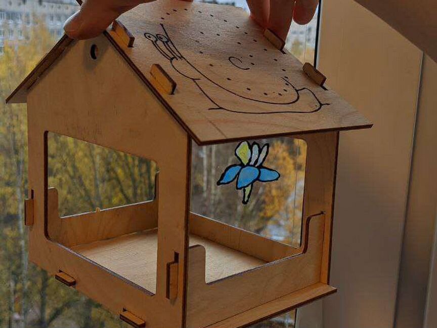 Кормушка для птиц+набор для творчества