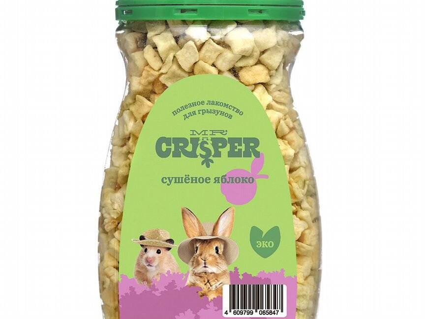 MR.Crisper лакомство для грызунов: Сушеное яблоко