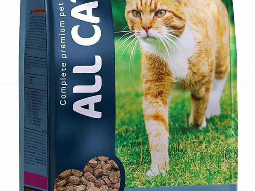 Корм для кошек ALL cats Стерил. Индейка 2.4кг