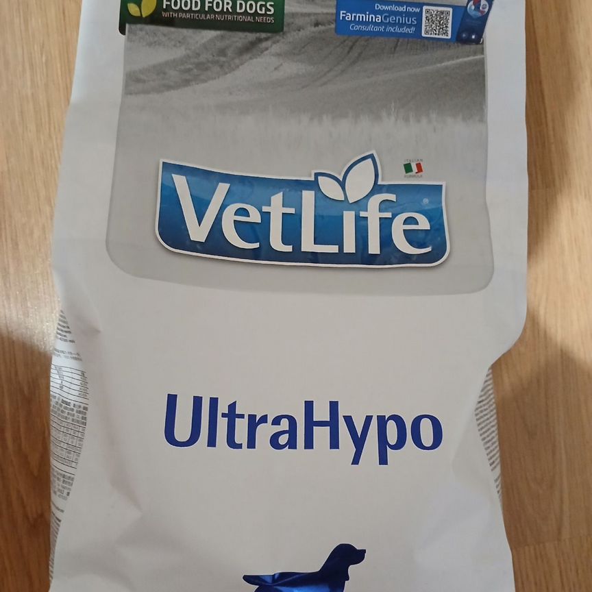 Собачий корм VetLife UltraHypo canine formula 2 kg