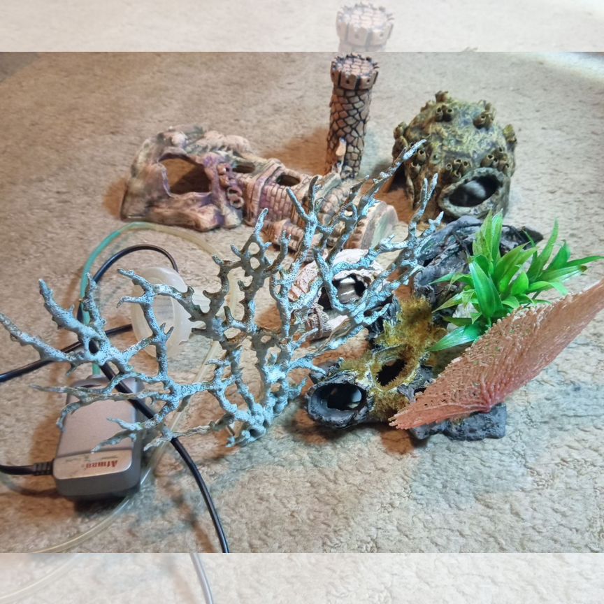 Для аквариума декорации и оборудование