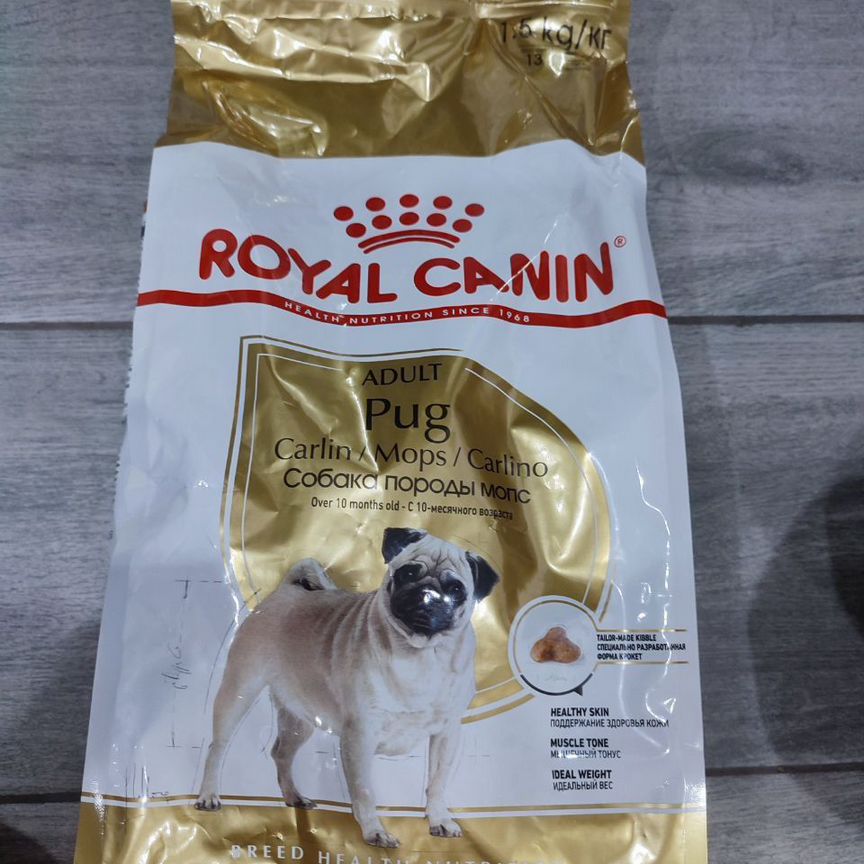 Сухой корм для собак royal canin pug mops