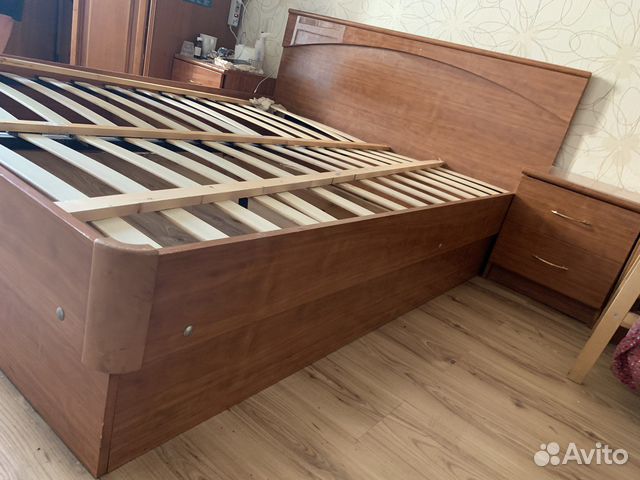 Каркас кровати 160х200 бу без основания с тумбами купить в Москве ...