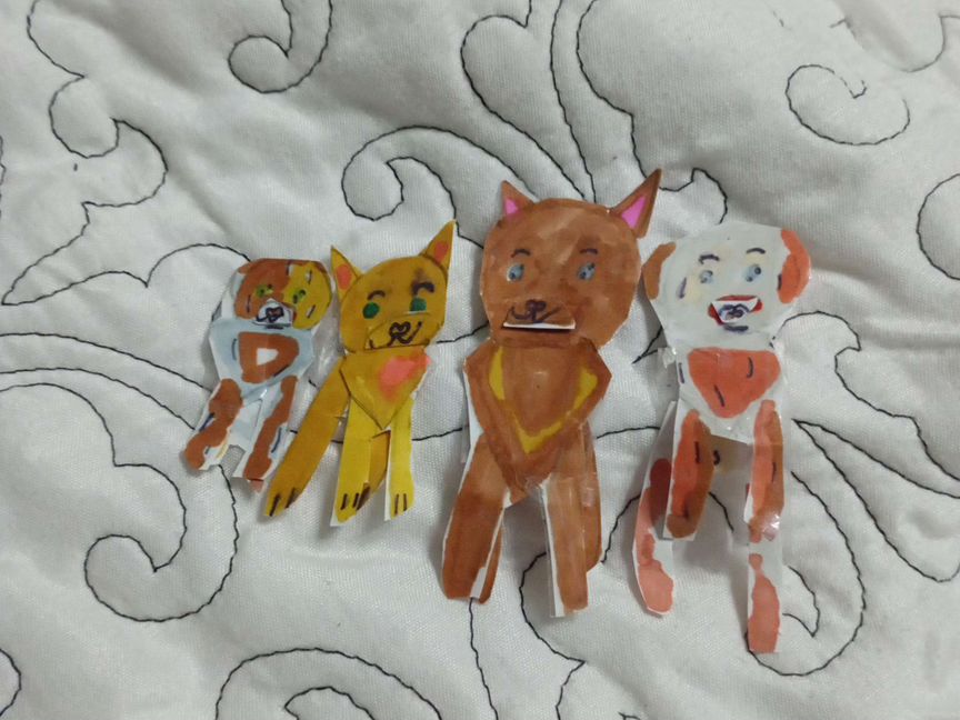 Собачки щенки бумажные