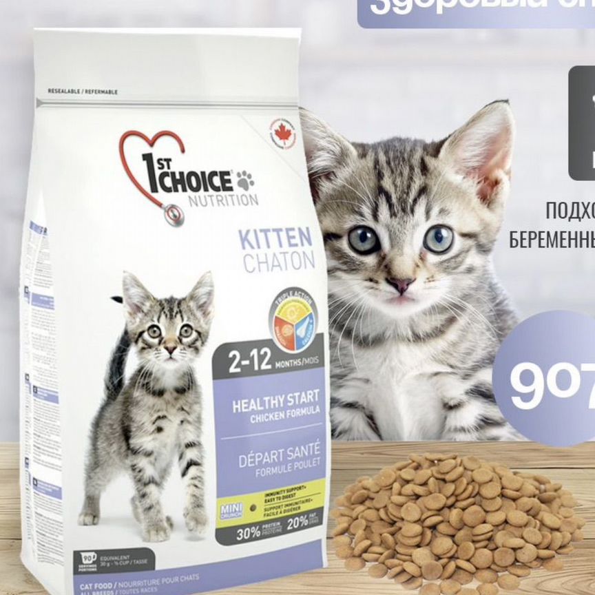 Сухой корм с курой для котят и беременных кошек