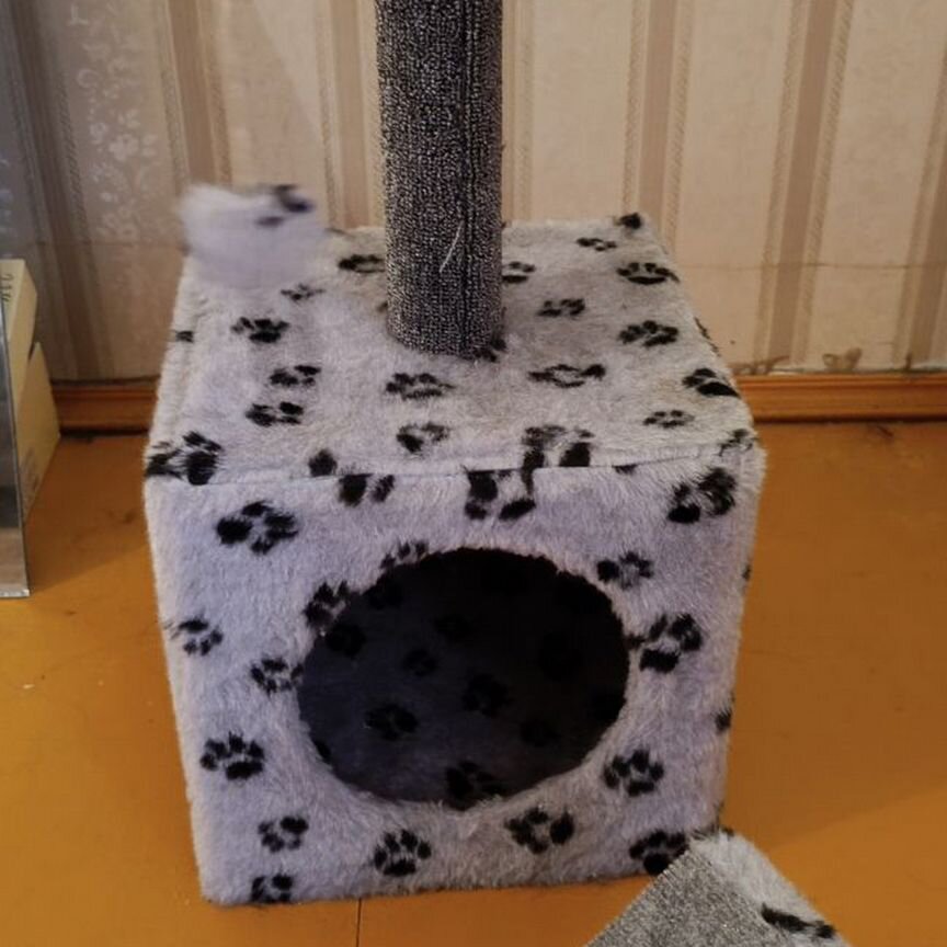 Когтеточка домик для кошки новый