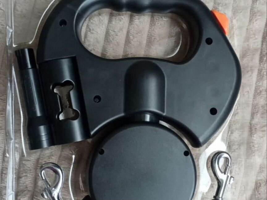 Поводок-рулетка с двумя поводками