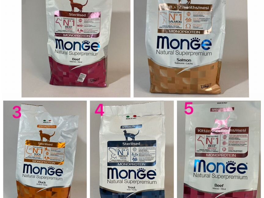 Корм для кошек monge