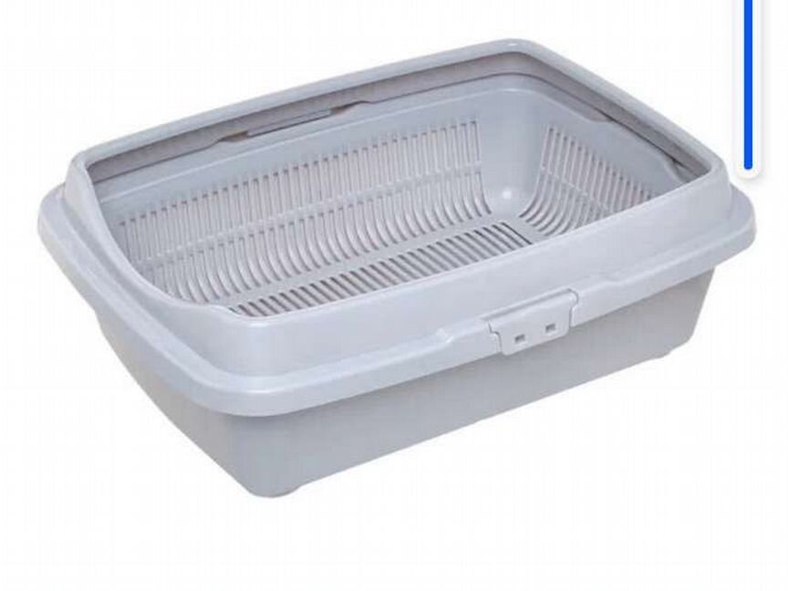 Лоток для кошек с сеткой и бортиком