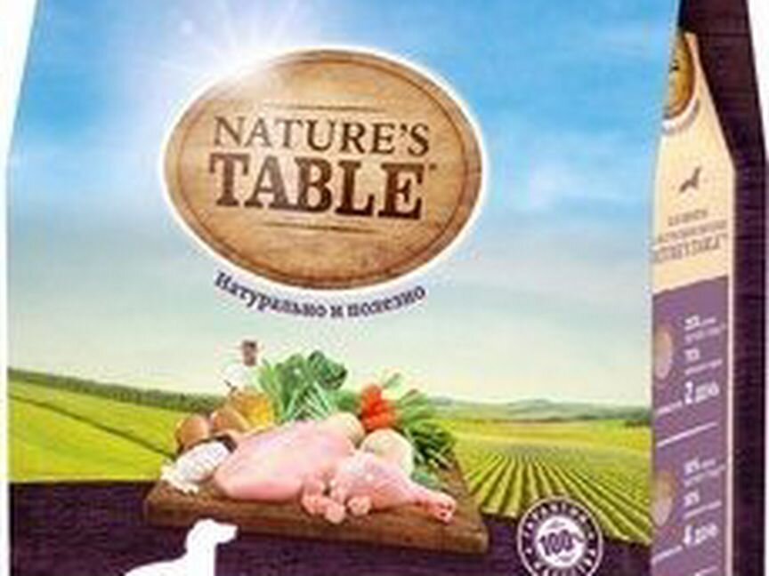 Natures Table Сухой корм для взрослых собак мелких