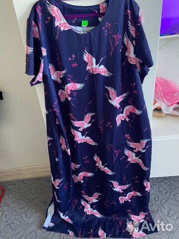 Платье с птицами женское , бренд Другой , размер 60 (5XL) купить в ...