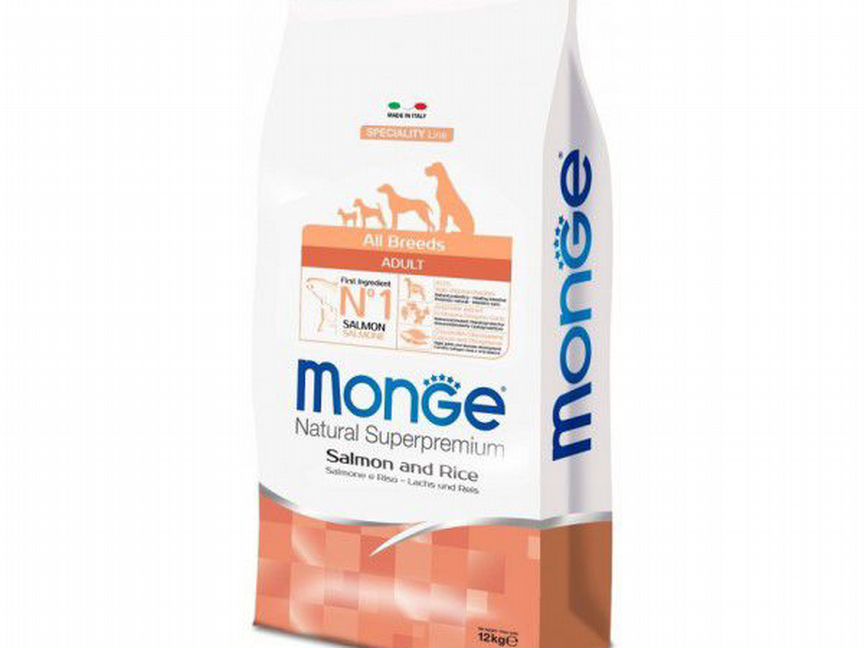 Monge для взрослых собак всех пород лосось 15 кг