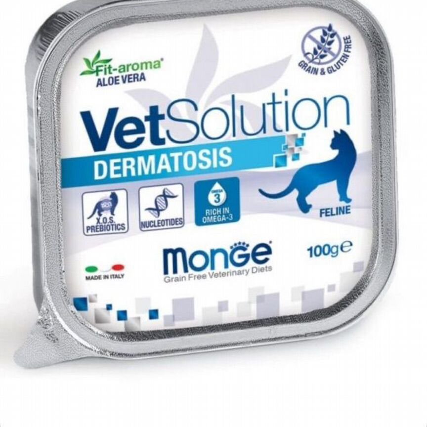 Корм для кошек monge dermatosis