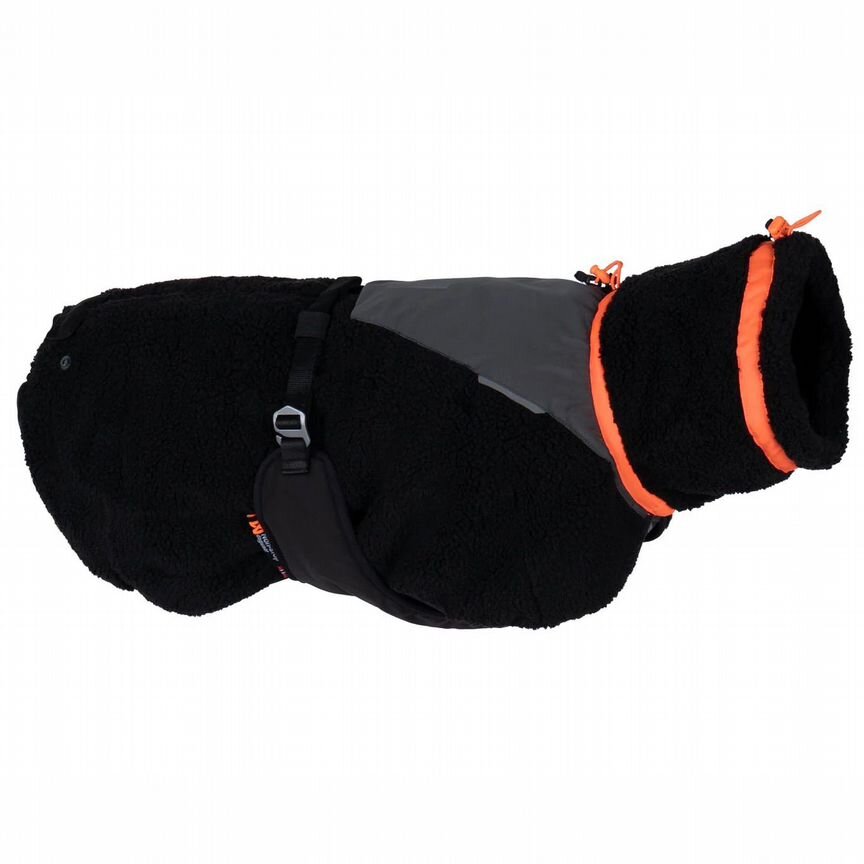 Trekking fleece dog jacket black/orange non-stop
