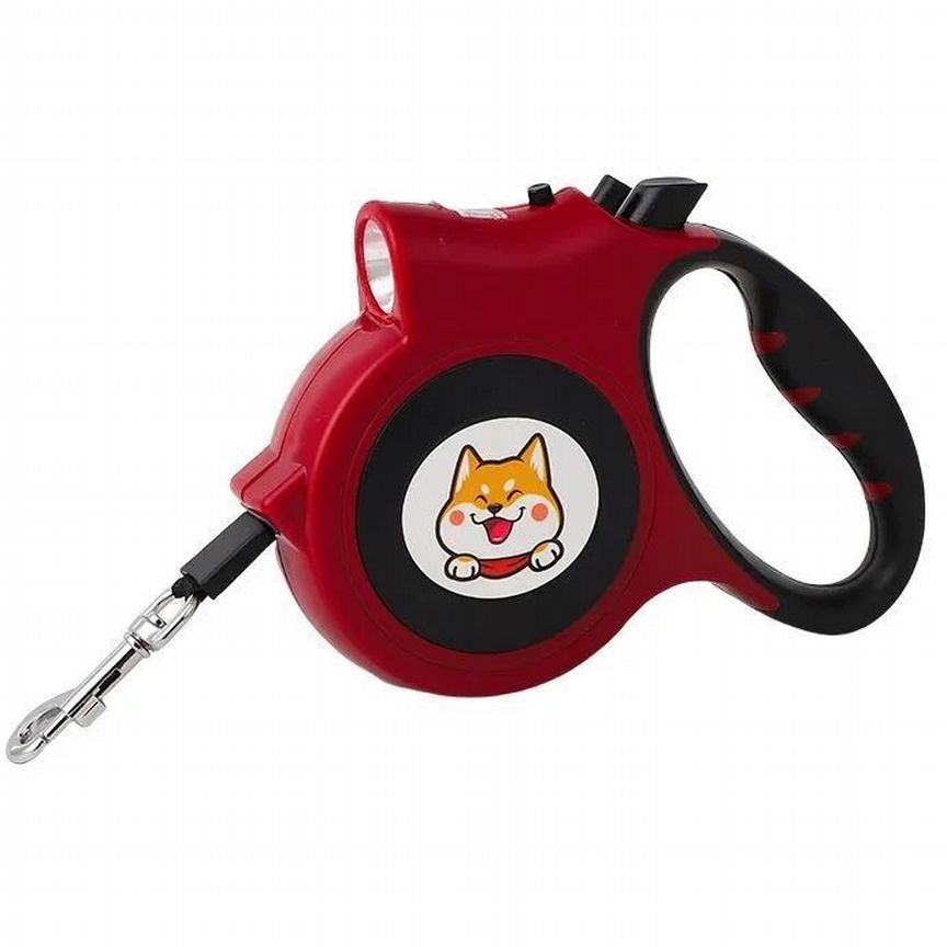 Рулетка для собак с фонариком