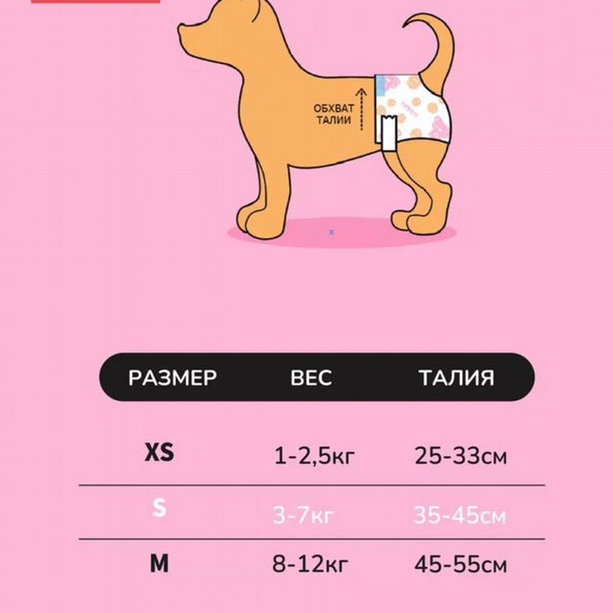 Подгузники для собак