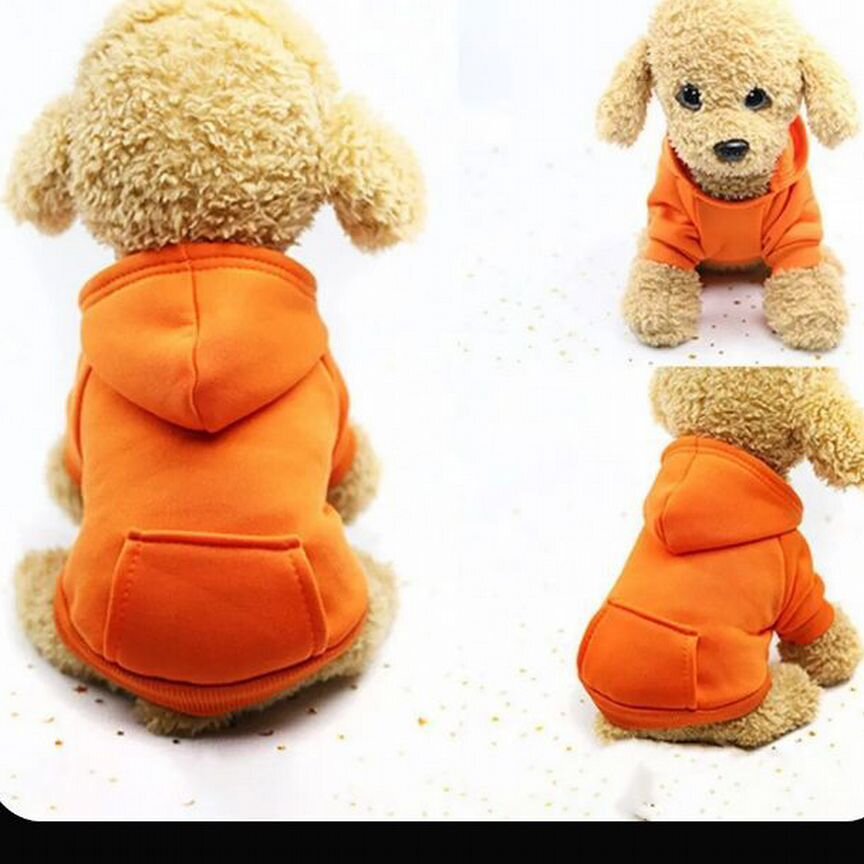 Мини-толстовка для щенков, оранжевая XS